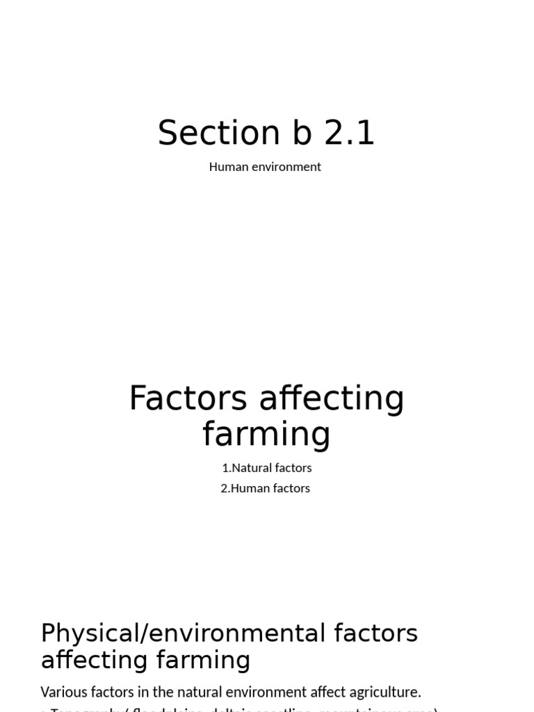 Factors Affecting Agricultural Production | PDF | Agriculture | Soil