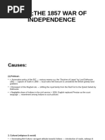 1857 War of Independence Study Notes | PDF
