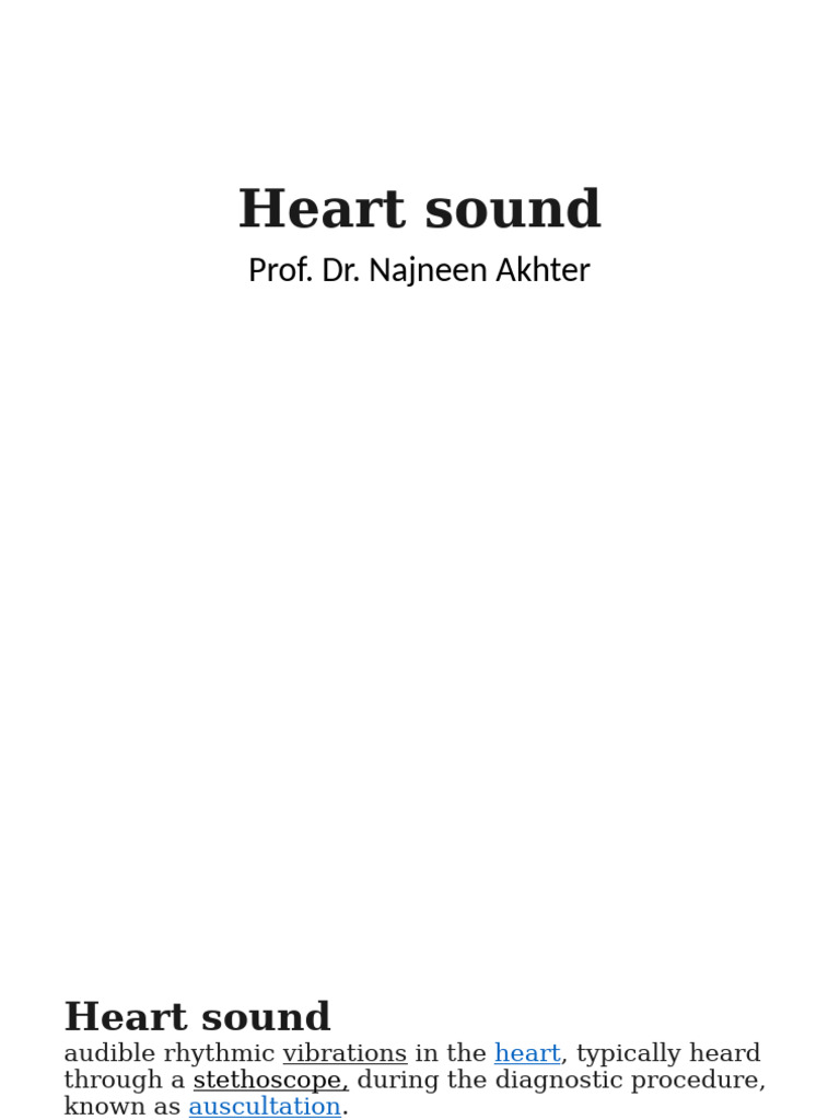 Understanding Heart Sounds and Their Cycle | PDF