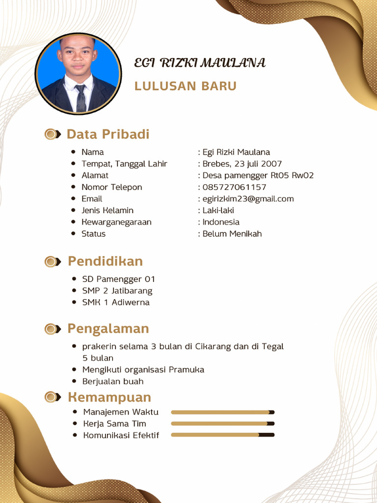 CV Eg - Rizki | PDF