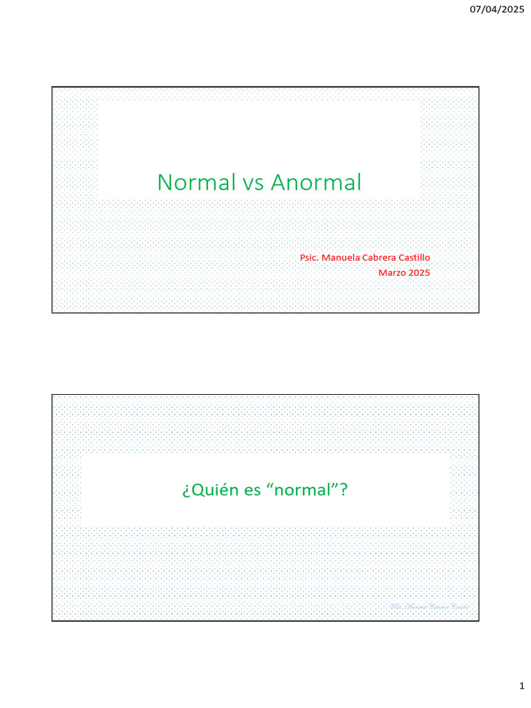 Normal vs Anormal | PDF | Comportamiento | Desviación (sociología)