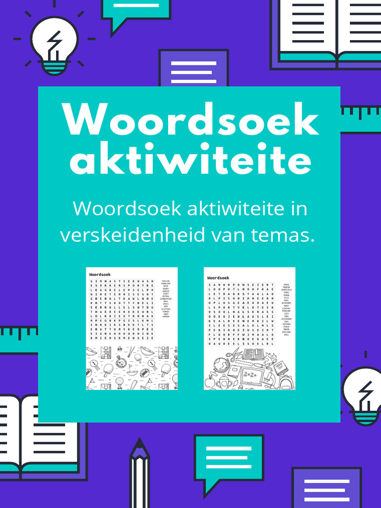 Woordsoek Aktiwiteite | PDF