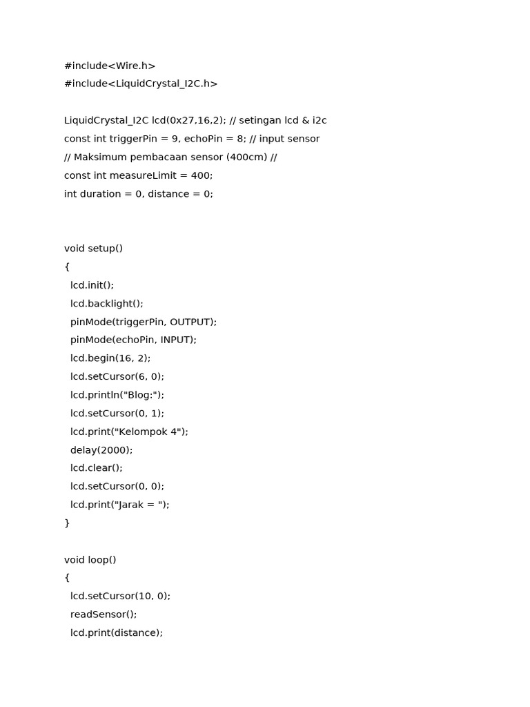 SRF04 Sensor Integration Guide | PDF