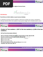 Class10 LCM HCF Word Problems | PDF