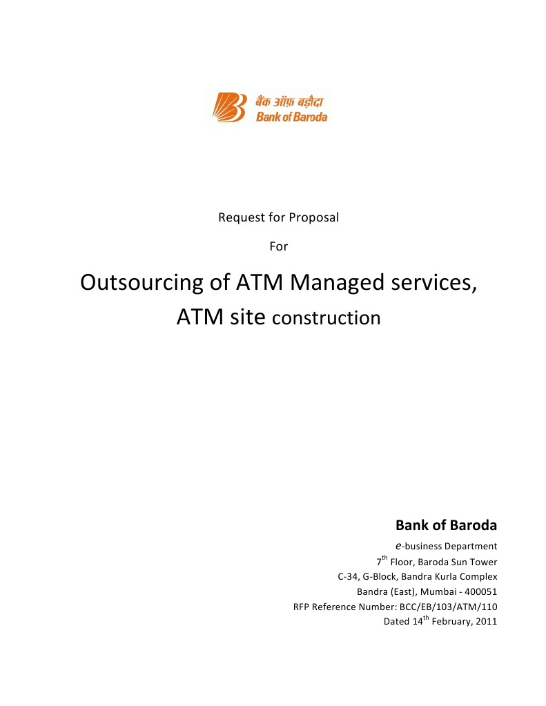 Atm Outsourcing | PDF | Debit Card | Request For Proposal
