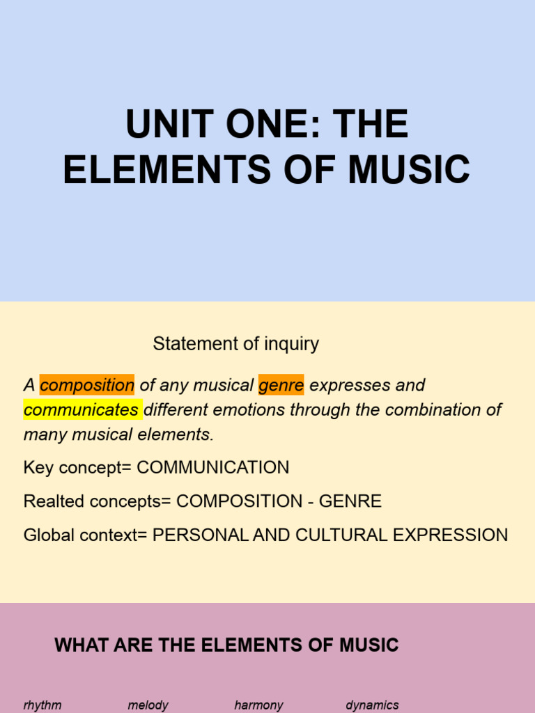 Understanding Music Elements and Rhythm | PDF