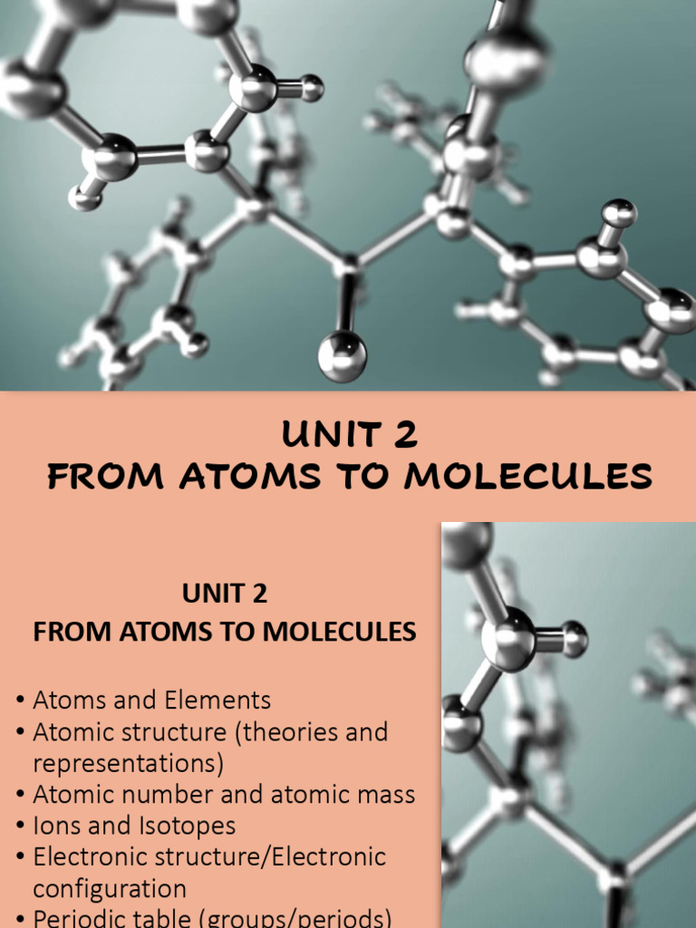 Unit 2 From Atoms to Molecules 2425 | PDF | Emission Spectrum | Atoms