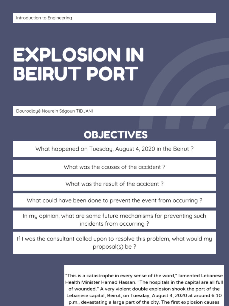 Explosion in Beirut Port - 250204 - 145203 | PDF | Safety