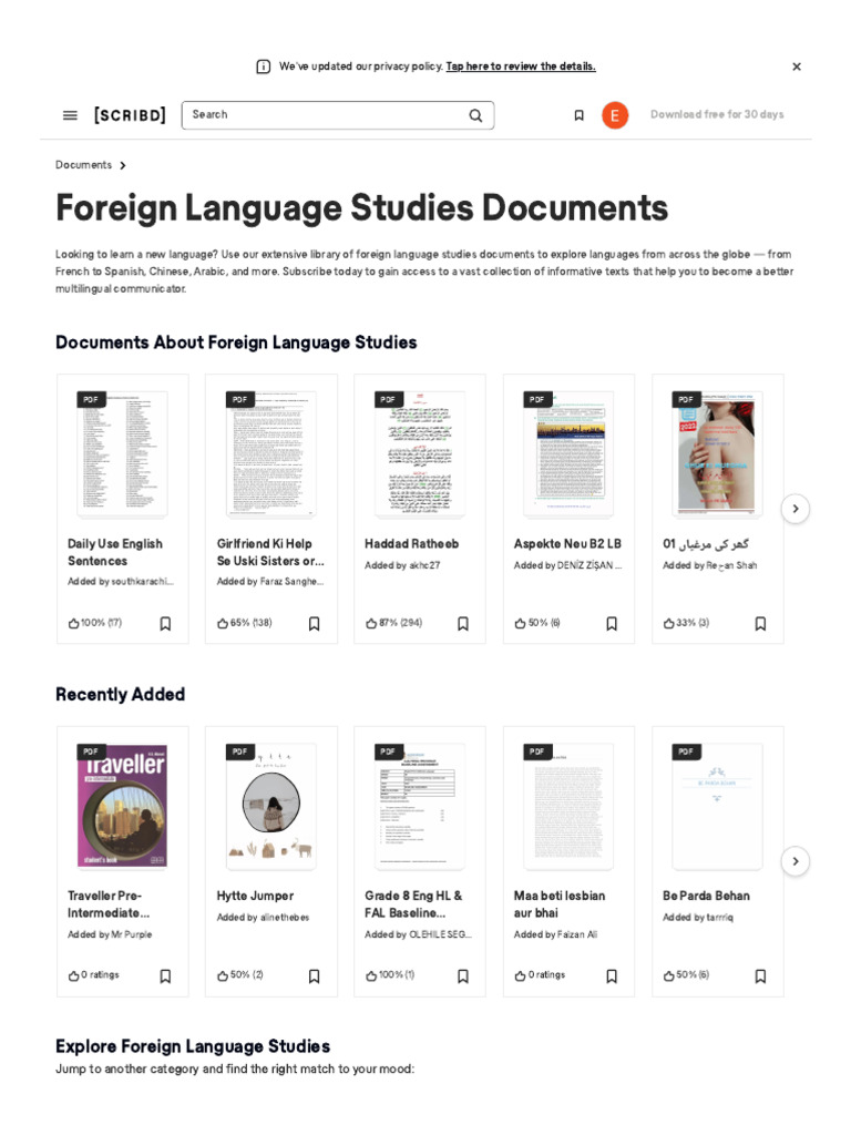 Foreign Language Studies Documents & PDFs | PDF