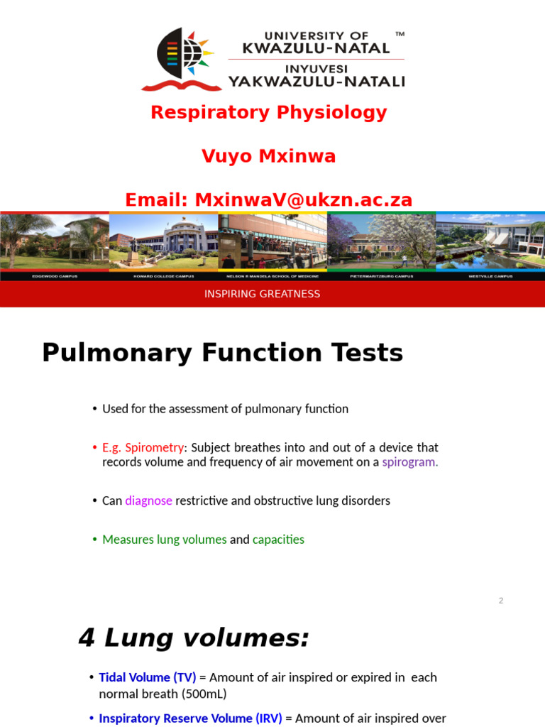 Lung Volumes and Capacity | PDF | Exhalation | Lung