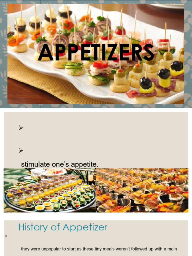 APPETIZER | PDF | Hors D'oeuvre | Foods