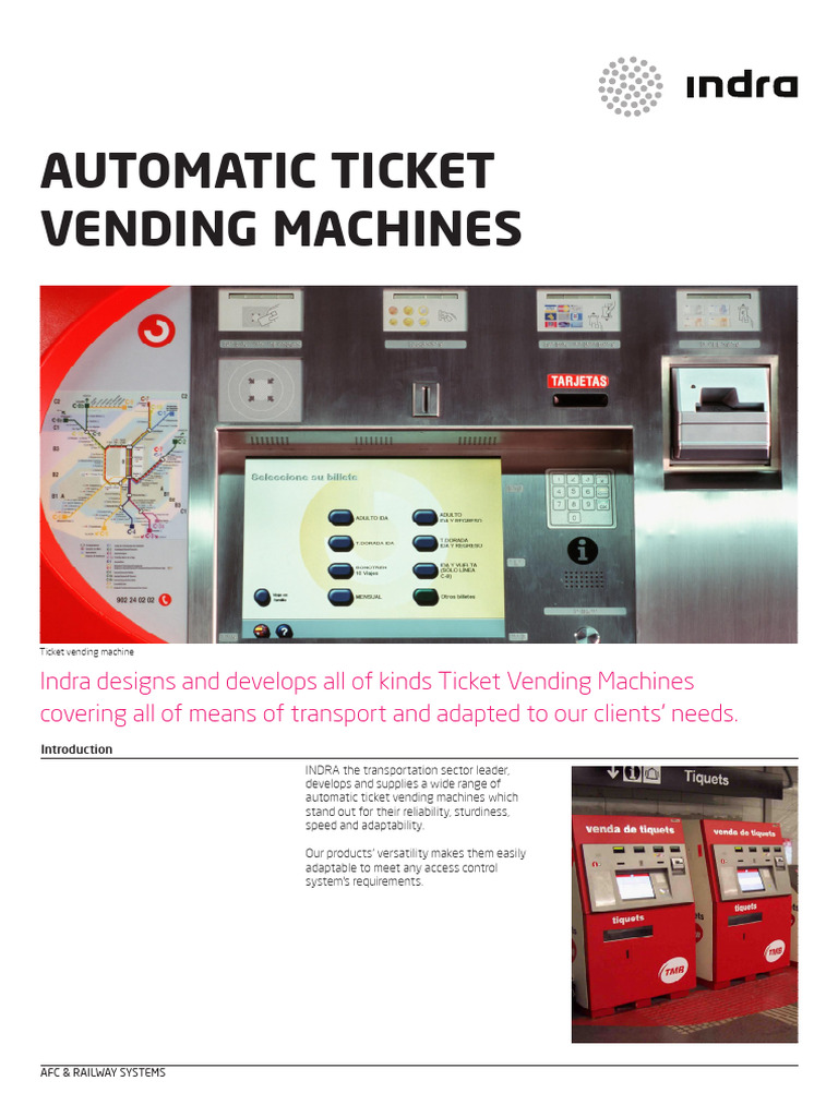 Brochure Afc Atvm Digital | PDF | Vending Machine | Touchscreen