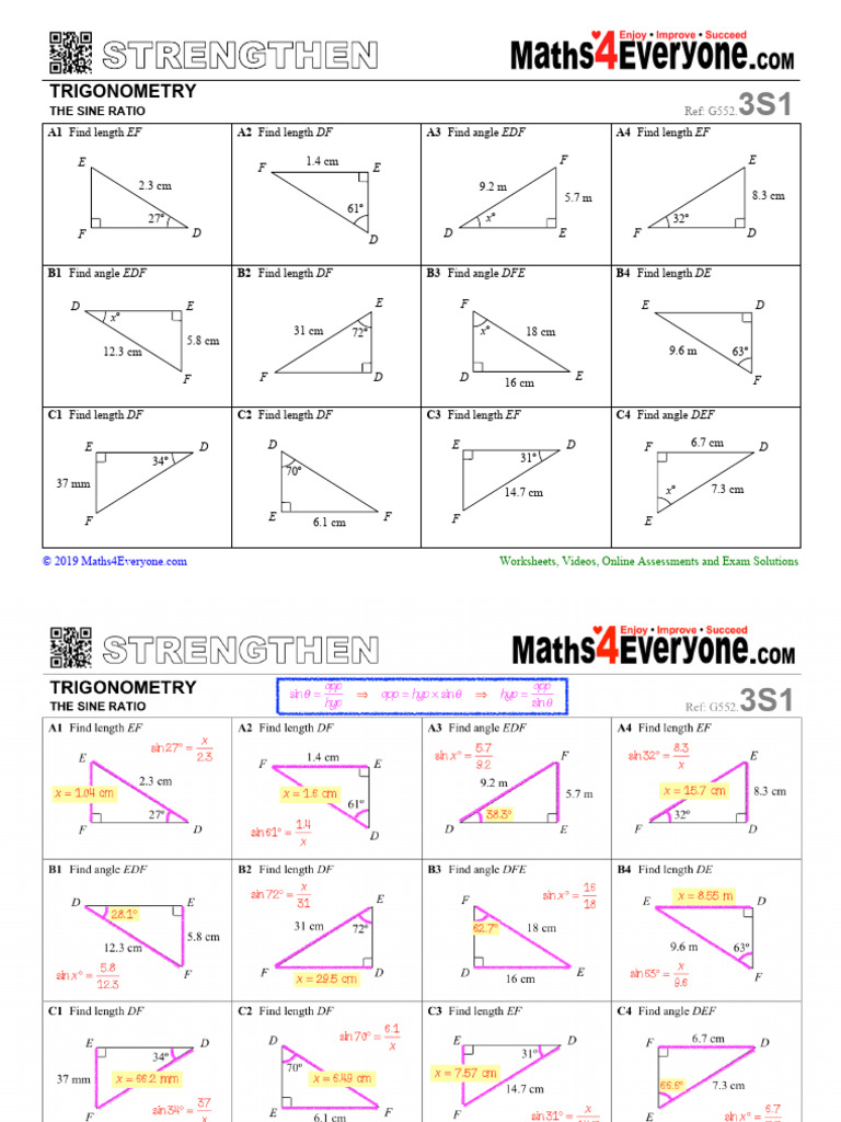 trigonometry-the-sine-ratio-20426 | PDF | Chess | Chess Theory