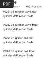 KTM Motorcycle Error Codes List | PDF | Throttle | Ignition System