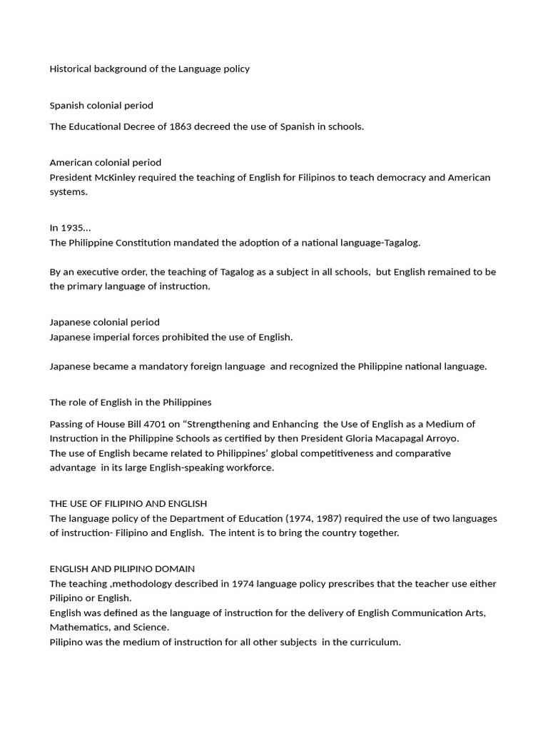 LECTURE NOTES in MTB MLE Language Policy | PDF | Philippines | Curriculum