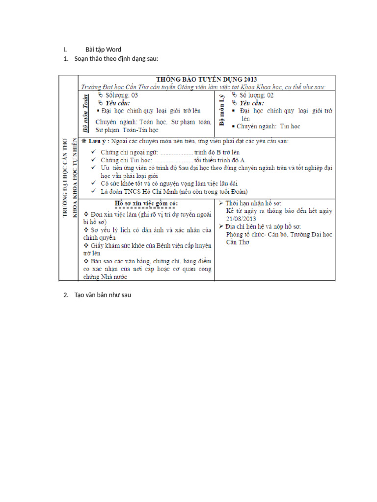 BT Word - Excel - PP | PDF