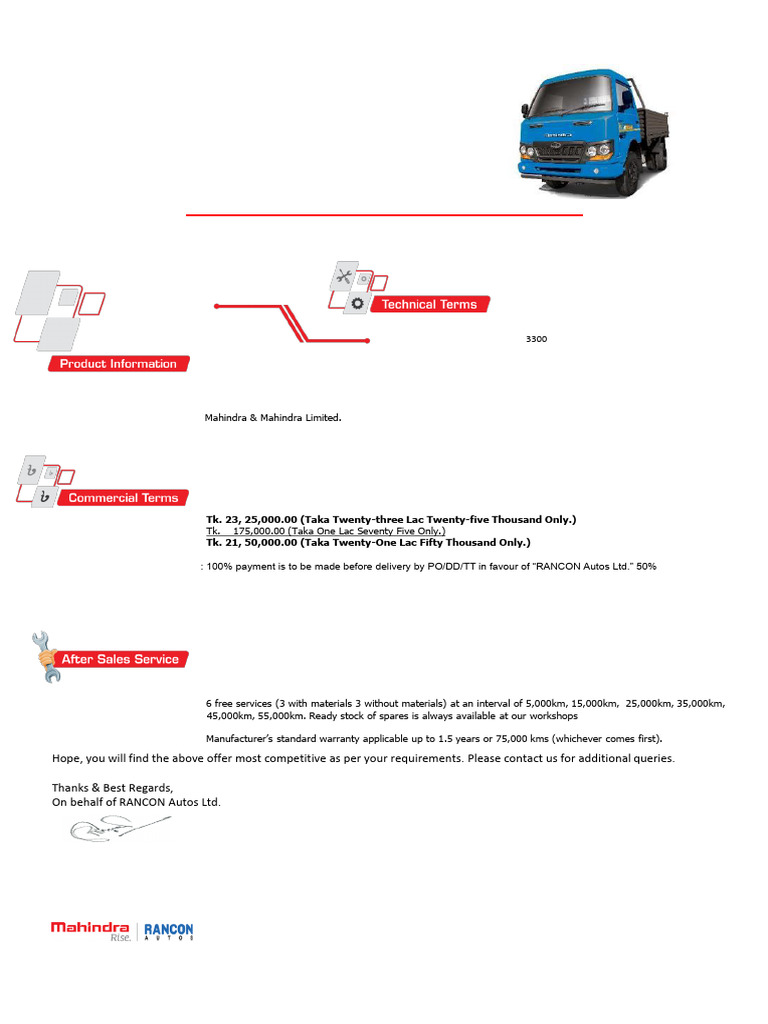 Mahindra Loadking HD Tipper | PDF | Motor Vehicle | Vehicles