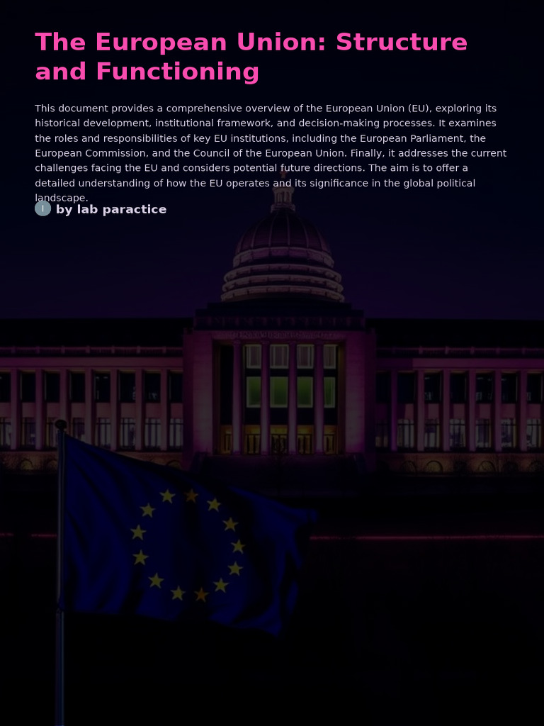 The-European-Union-Structure-and-Functioning Paper | PDF | European ...