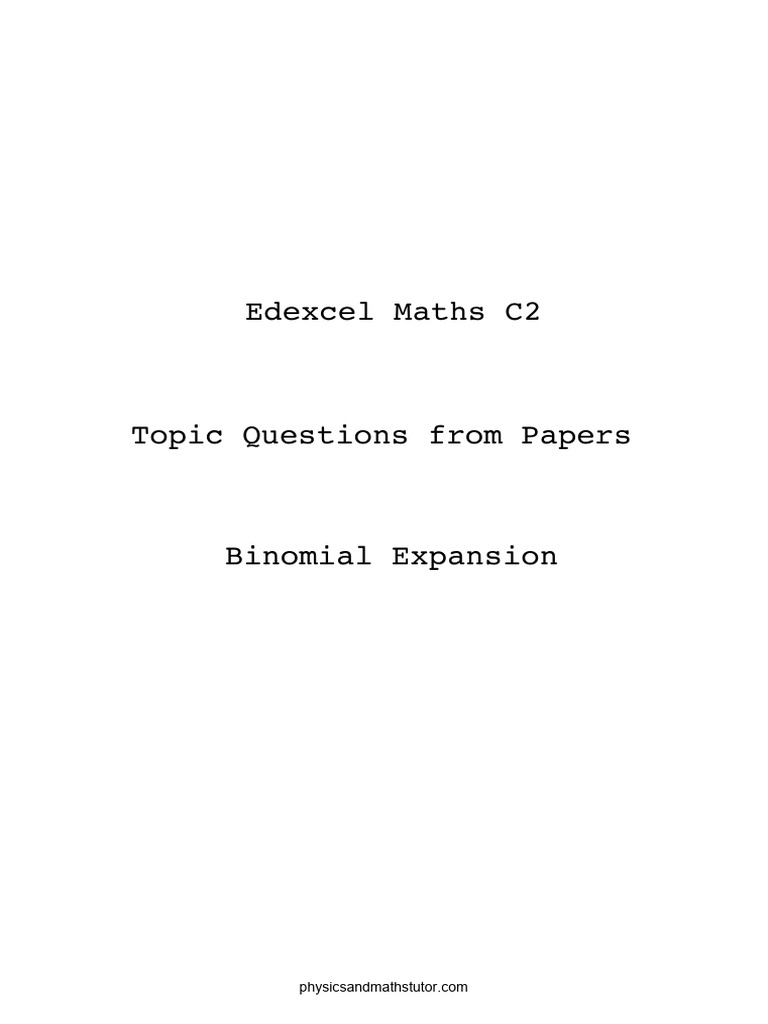 downloadMathsA levelC2Topic QsEdexcel Set 2Ch.520Binomial20Expansion ...