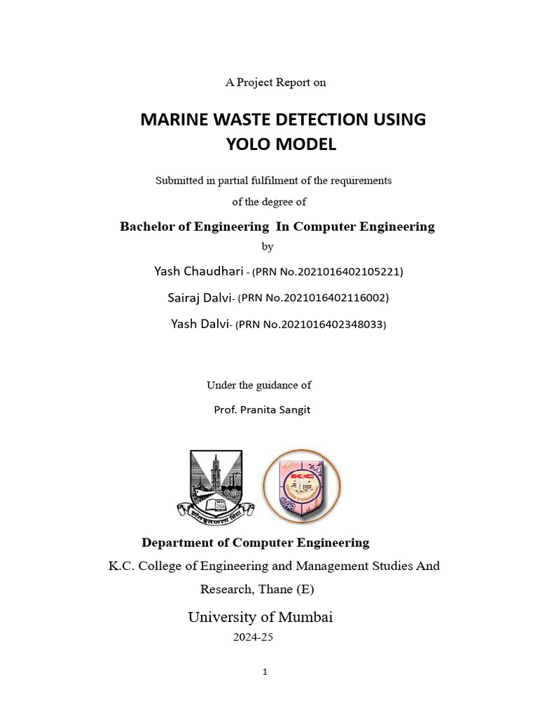 BE PROJECT REPORT FORMAT-Sem 8 AY24-25tundr | PDF | Usability | Deep Learning