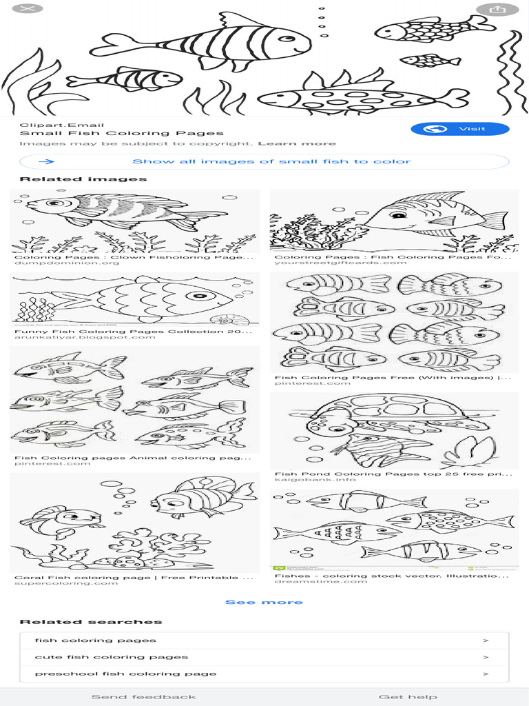 Small Fish Coloring Pages for Kids | PDF | Marine Mammals | Cetaceans