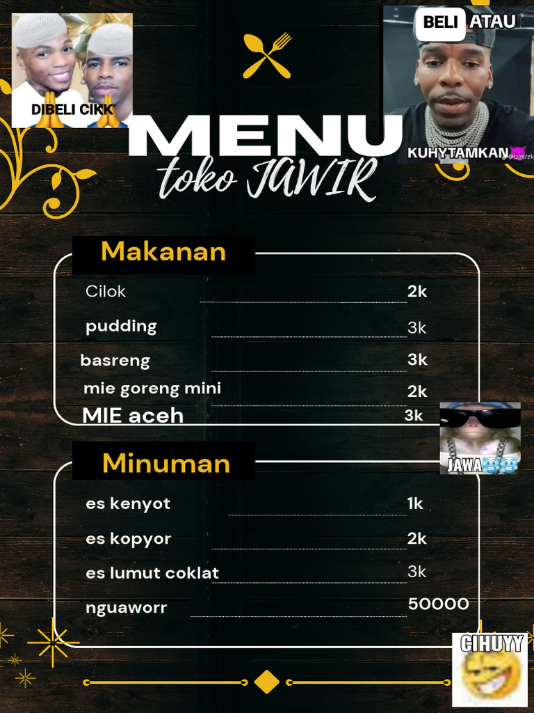 Hitam Kuning Simpel Menu Kedai Makanan - 20241022 - 201826 - 0000 | PDF