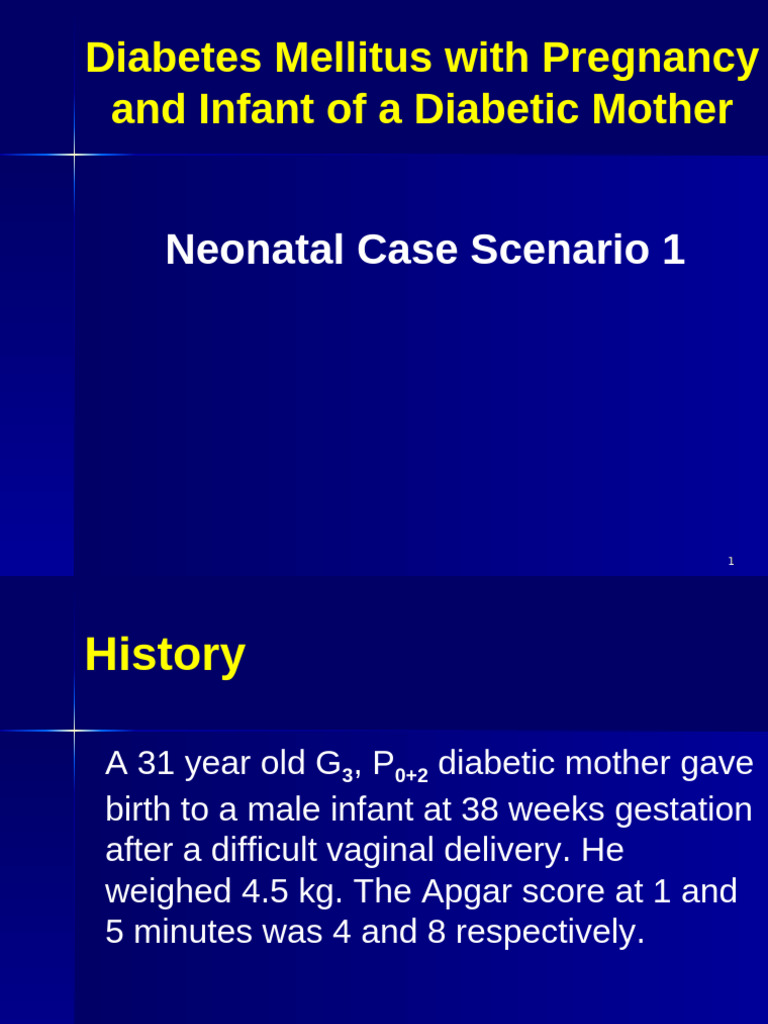 Neonatal Complications in IDM Infants | PDF | Diabetes | Gestational ...