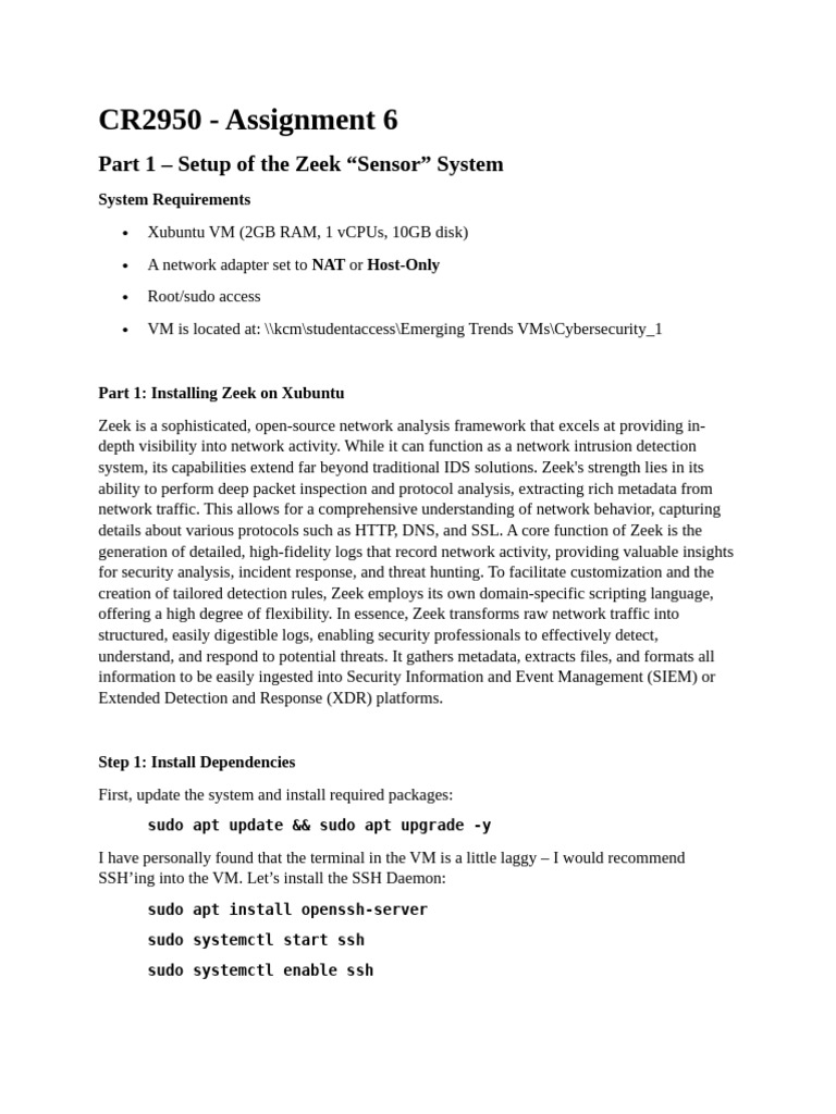Assignment 6 - Offensive and Defensive Attack Analysis | PDF | Sudo ...