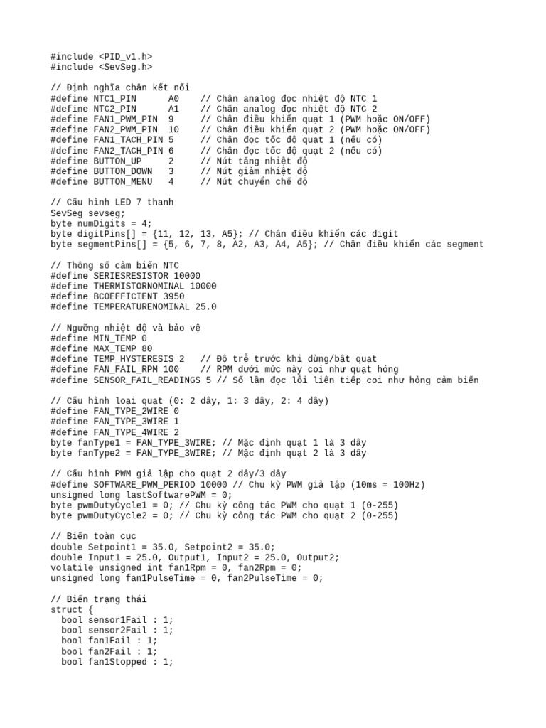 Pid Fan Control With Software Pwm | PDF