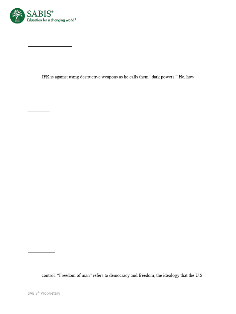 Level I - John F Kennedy Inaugural Speech 1961 - AK | PDF | John F ...