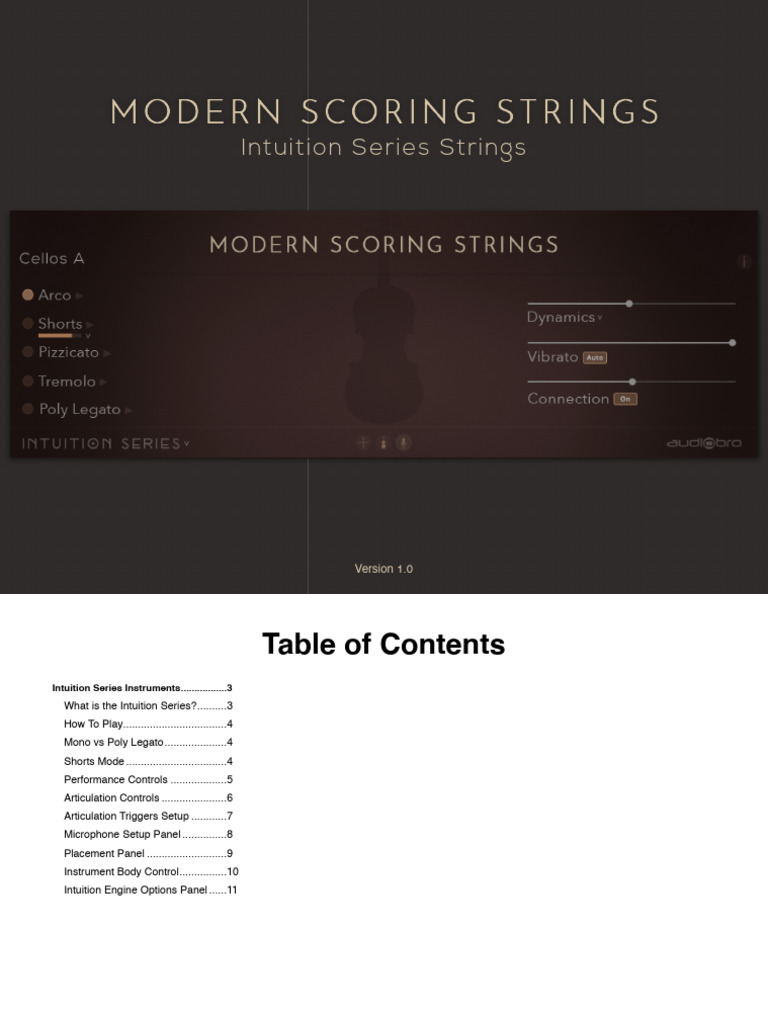 Intuition Strings Manual | PDF | Microphone | Sound Production