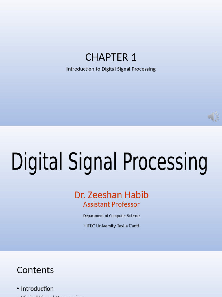 DSPweek 1,2 | PDF | Digital Signal Processing | Sampling (Signal Processing)