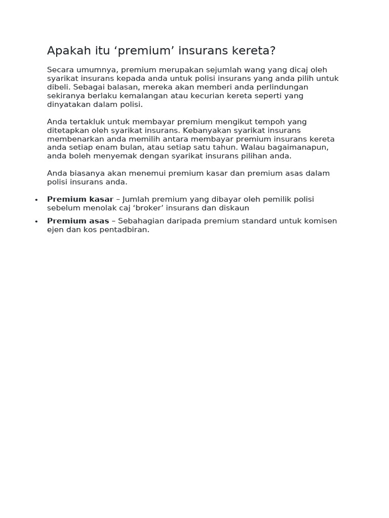 Apakah Itu Insurans | PDF