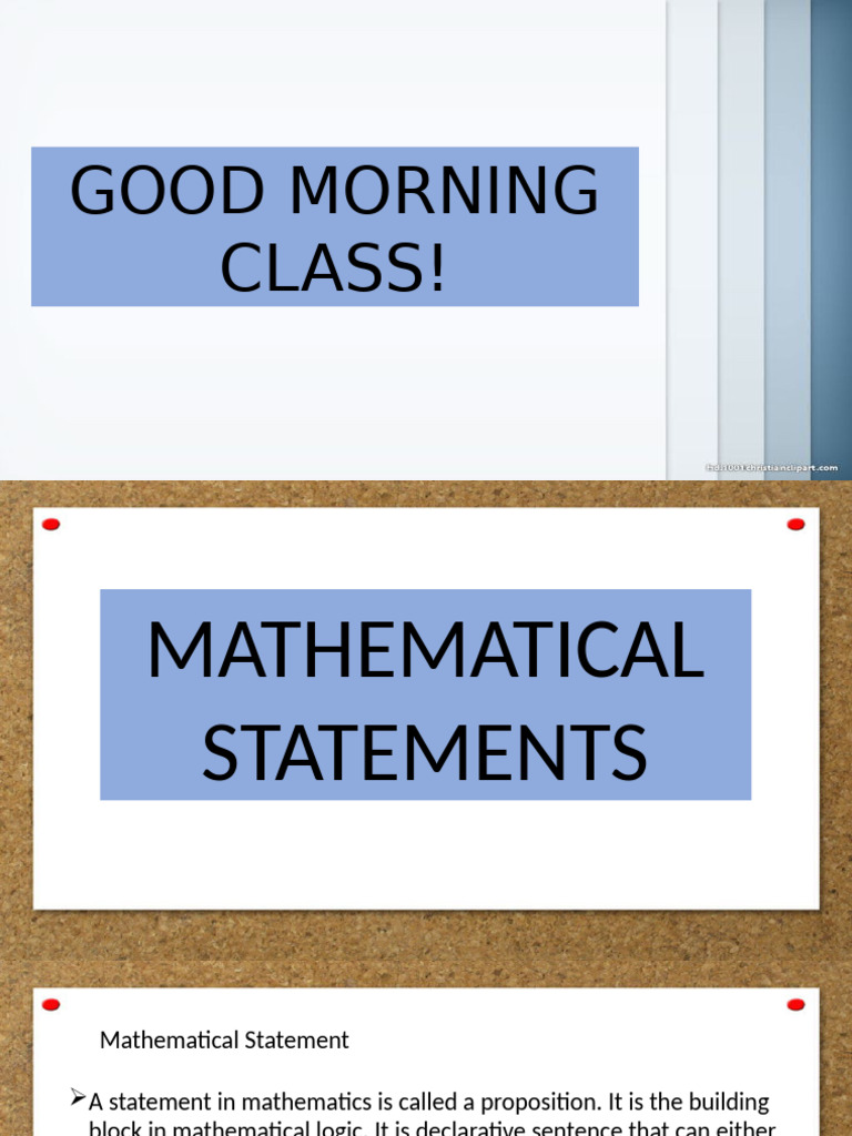 Understanding Mathematical Statements | PDF | Proposition | Truth