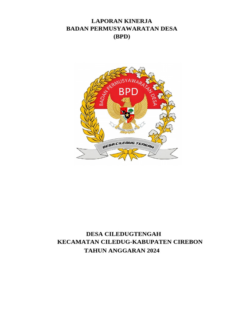Laporan Kinerja BPD 2024 Terbaru Banget | PDF