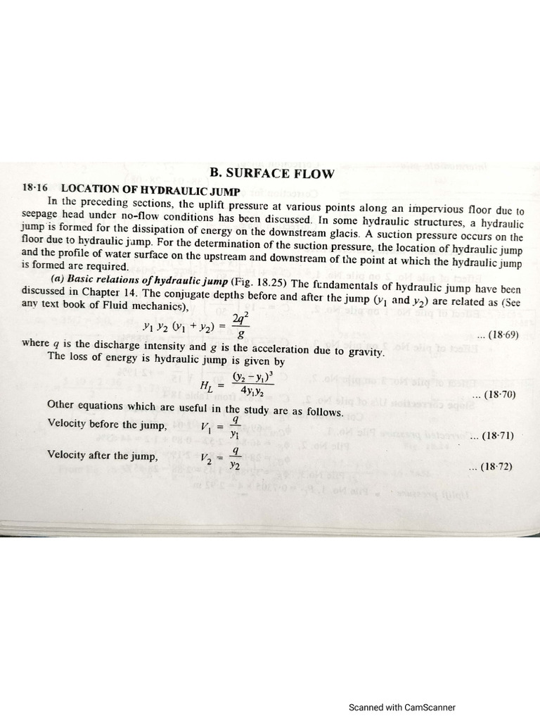 Hydraulic Jump | PDF