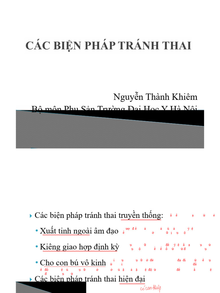 LEC22 Các Biện Pháp Tránh Thai | PDF