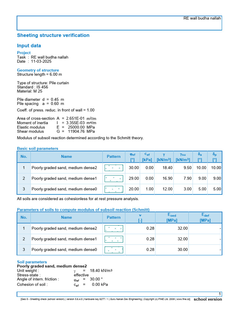 RE Wall - Budha Nalah - Merged | PDF | Young's Modulus | Pascal (Unit)