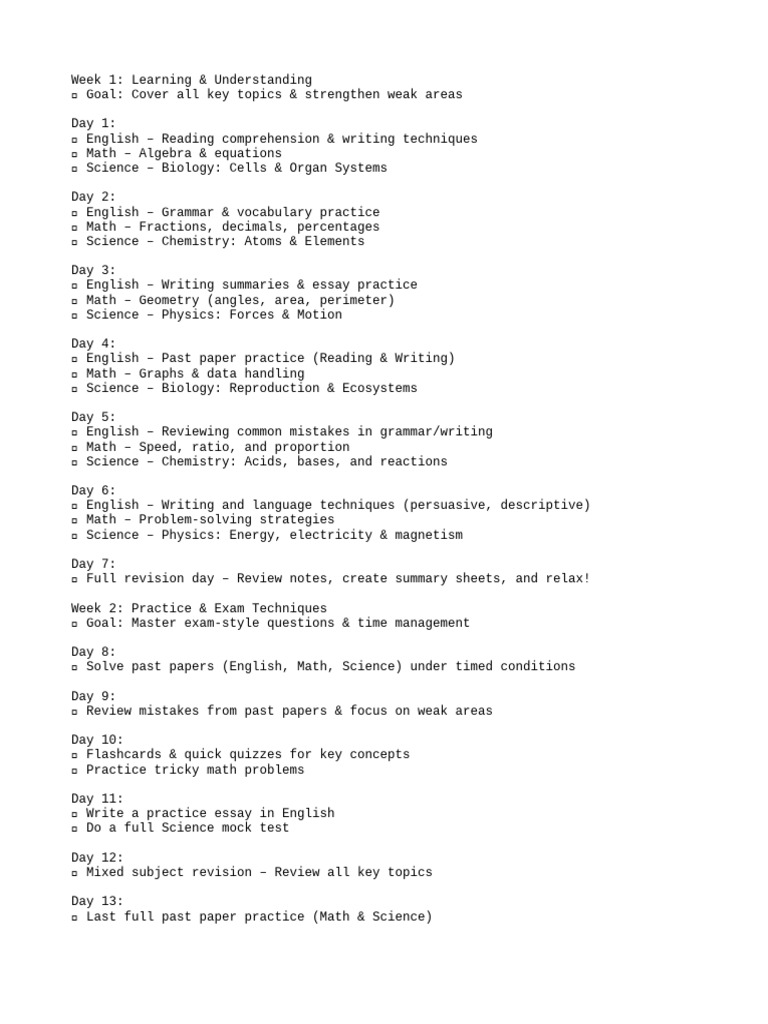 Schedule For Moc Checkpoint | PDF