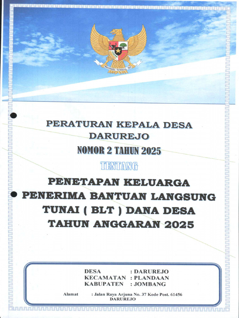 Perkades Blt Dd Darurejo 2025 | PDF