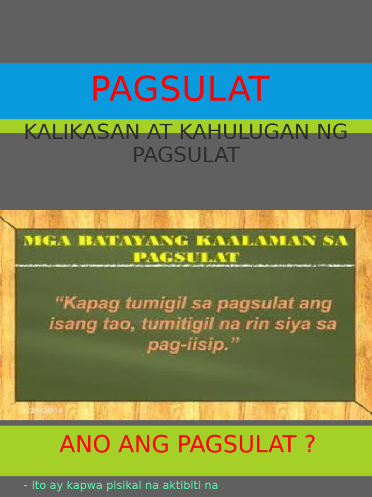 Kahulugan NG Pagsulat | PDF