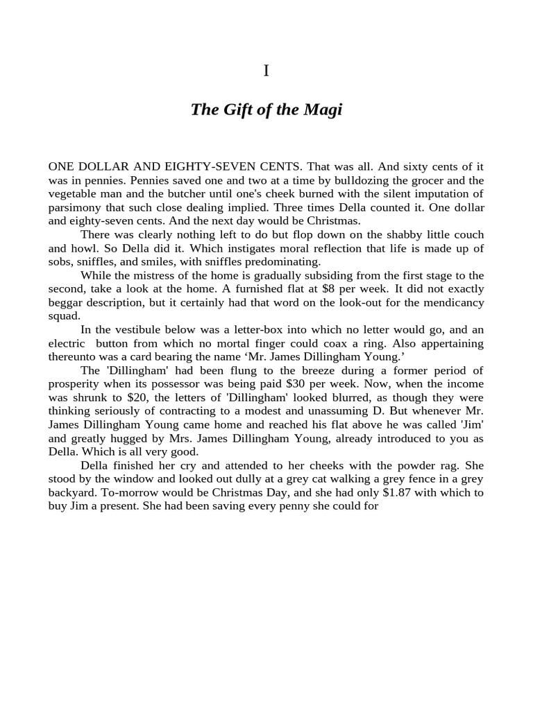 The Gift of The Magi | PDF