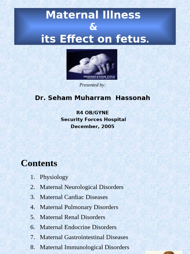 Maternal illness and the effect on the fetus | PDF | Hyperthyroidism ...