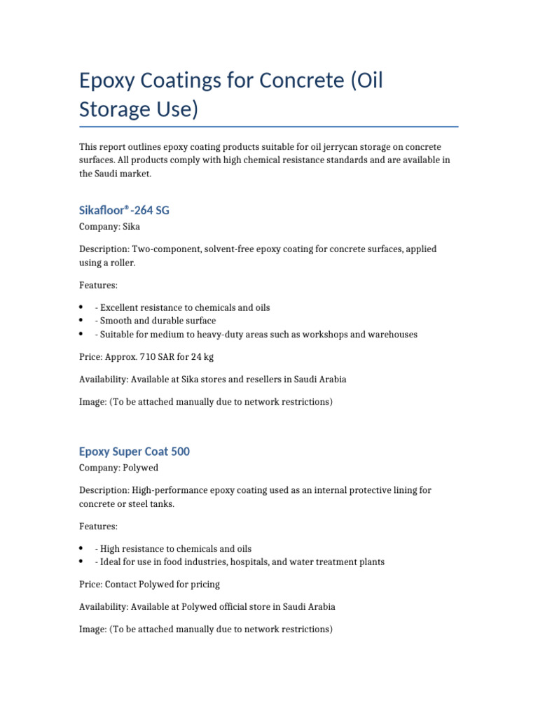 Epoxy Coatings Report | PDF