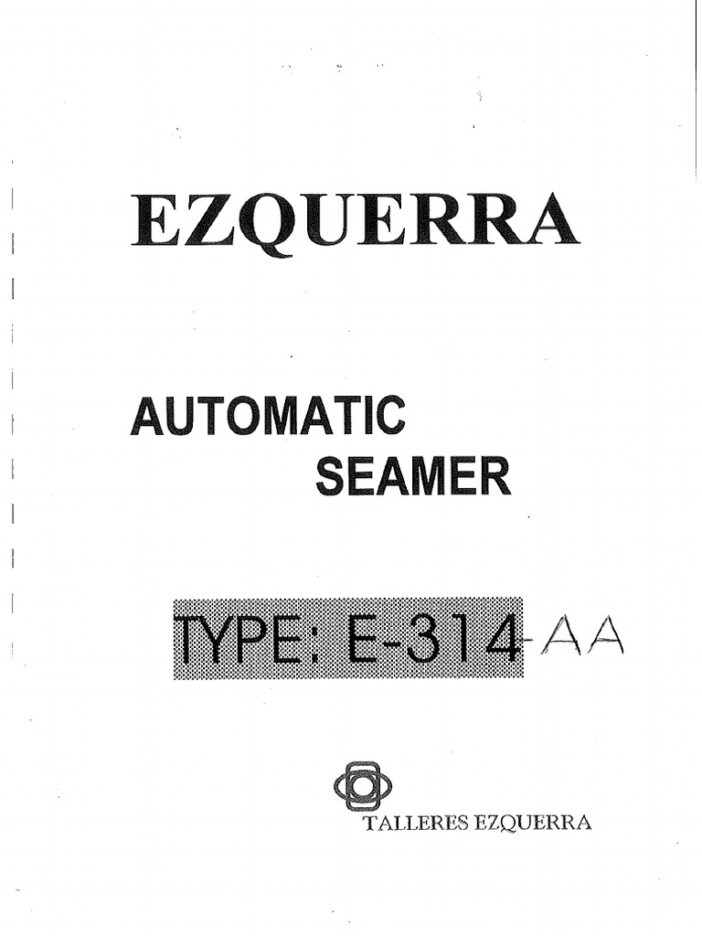 SOMME E-314-AA Automatic Steam Seamer, 2004, SN 435 | PDF