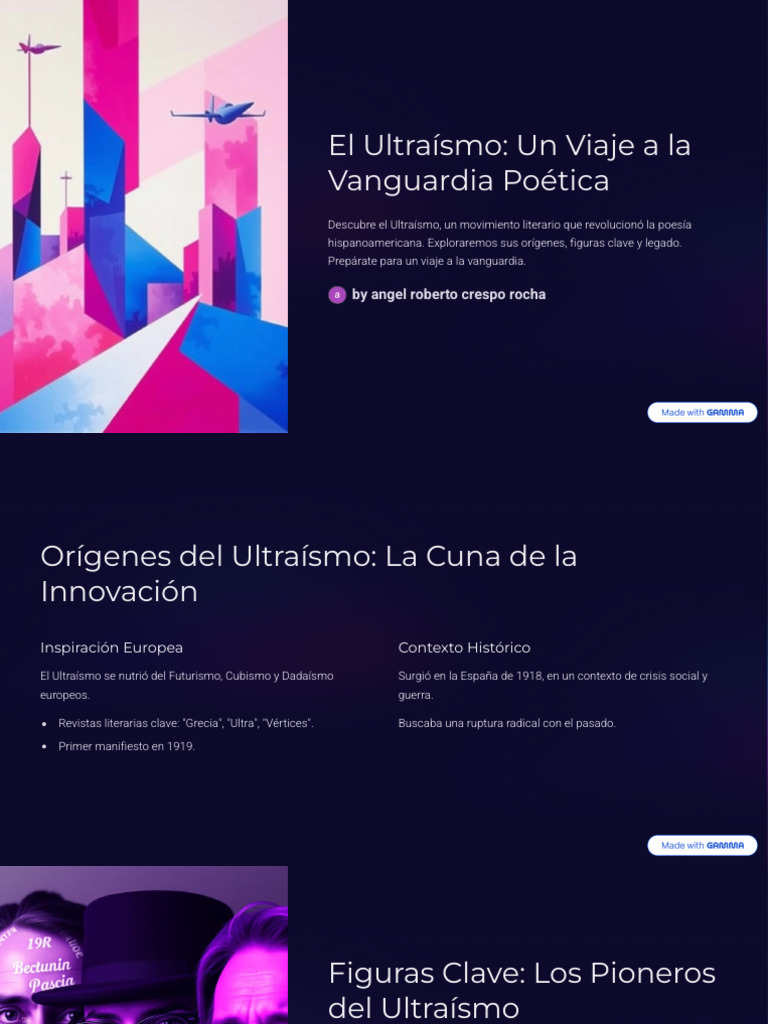 El Ultraismo Un Viaje A La Vanguardia Poetica | PDF | Vanguardia | Poesía