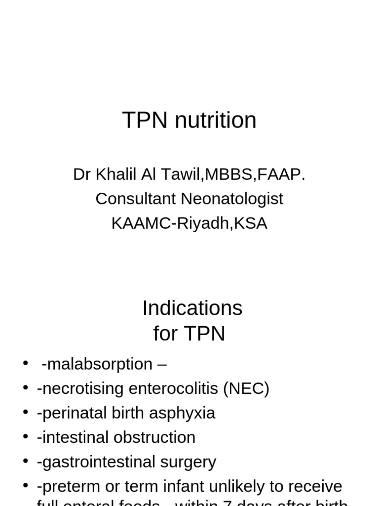TPN Nutrition Guidelines for Infants | PDF | Intravenous Therapy | Glucose