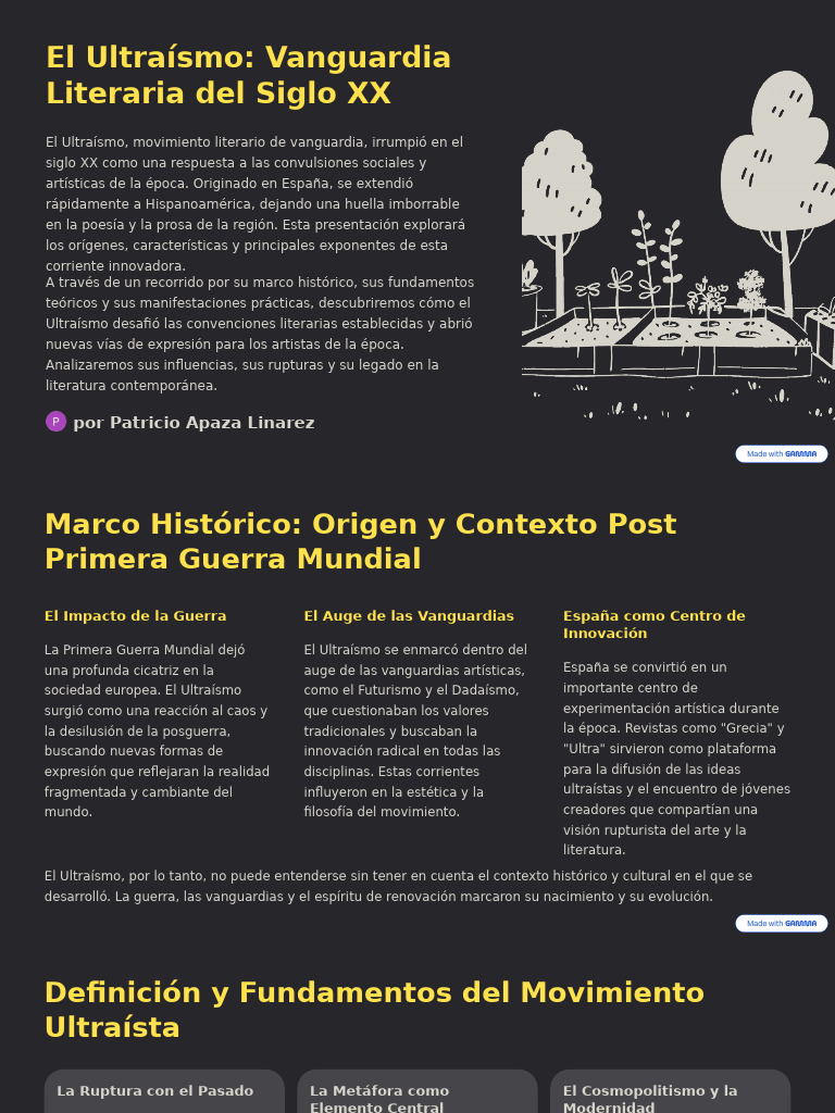 Ultraísmo: Vanguardias Literarias del XX | PDF | Vanguardia | Las artes