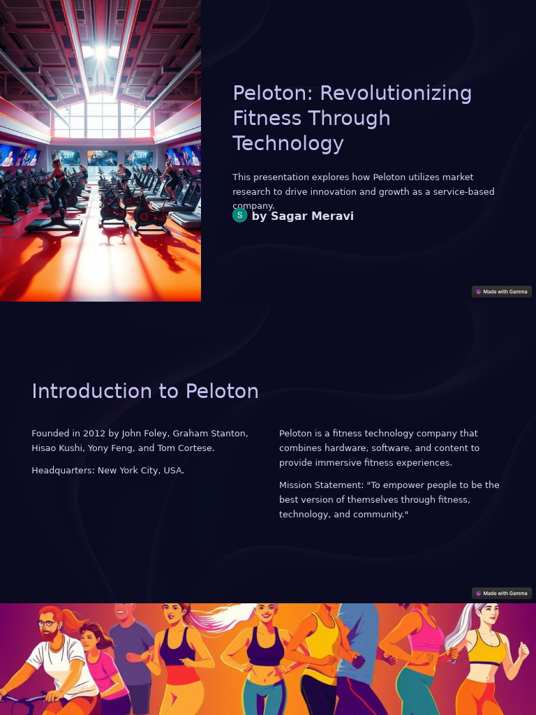 Peloton Revolutionizing Fitness Through Technology | PDF