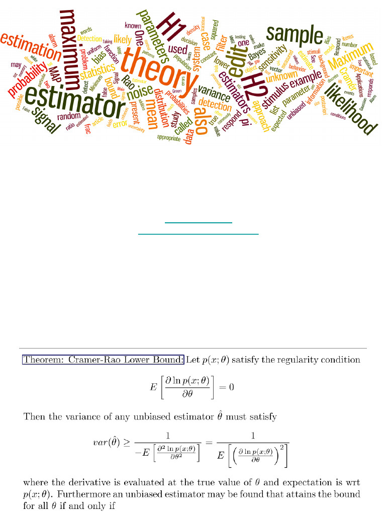 CRLB and MVUE in Detection Theory | PDF
